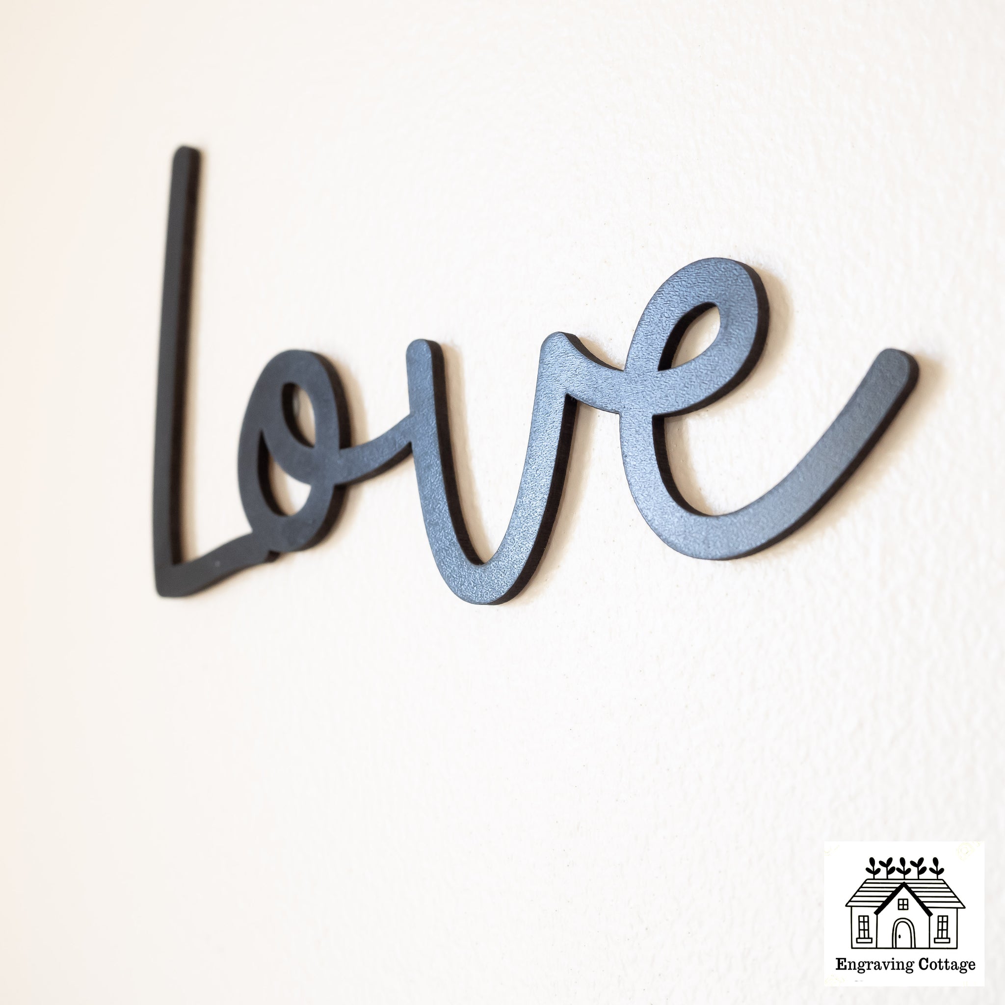 Love You Bye Wooden Script Sign Entryway Hallway Sign Letters Painted ...